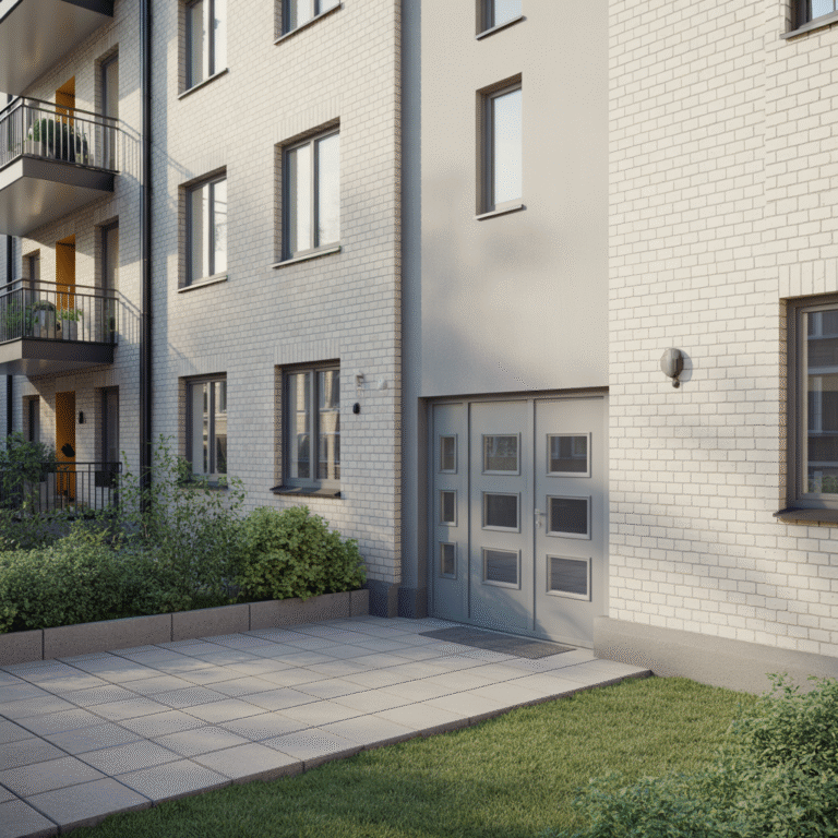 Fasadrenovering och installation av nya entrédörrar Årsta - Byggfirma ...